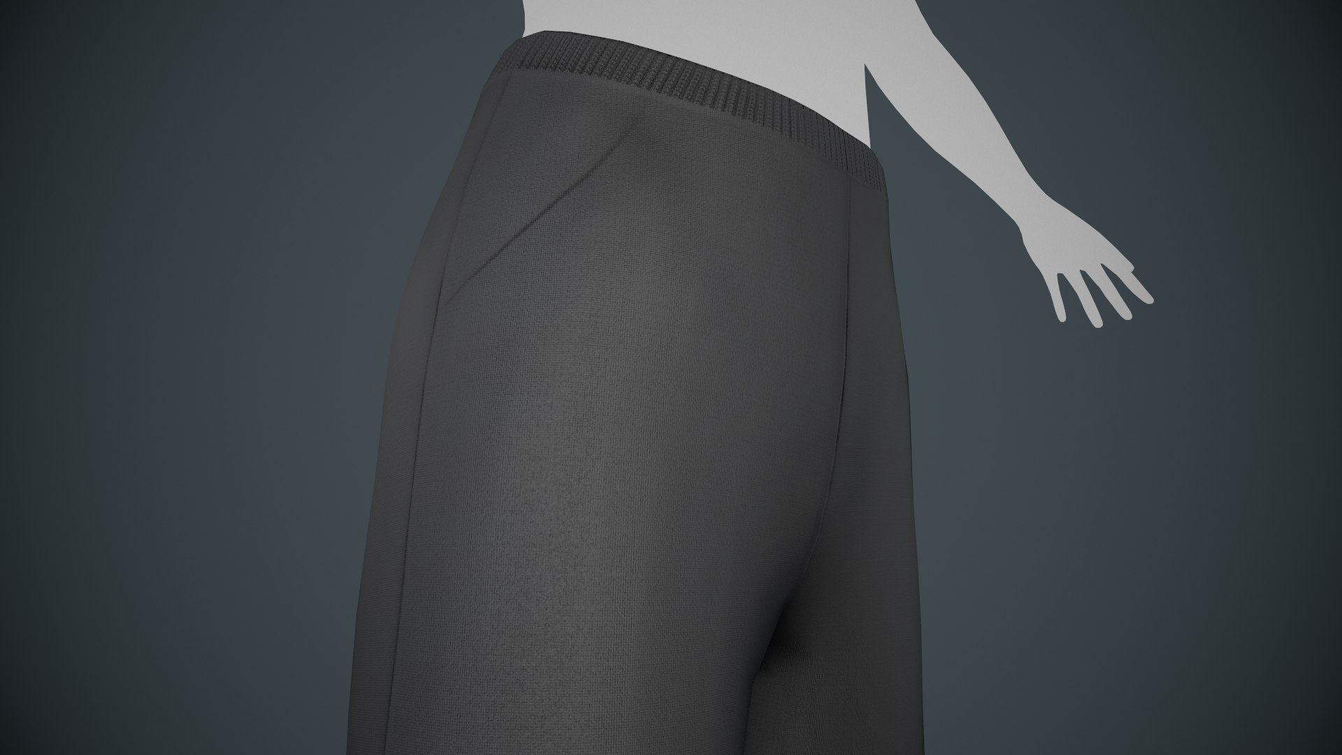 3D Black Shorts Style 2 - TurboSquid 1986879