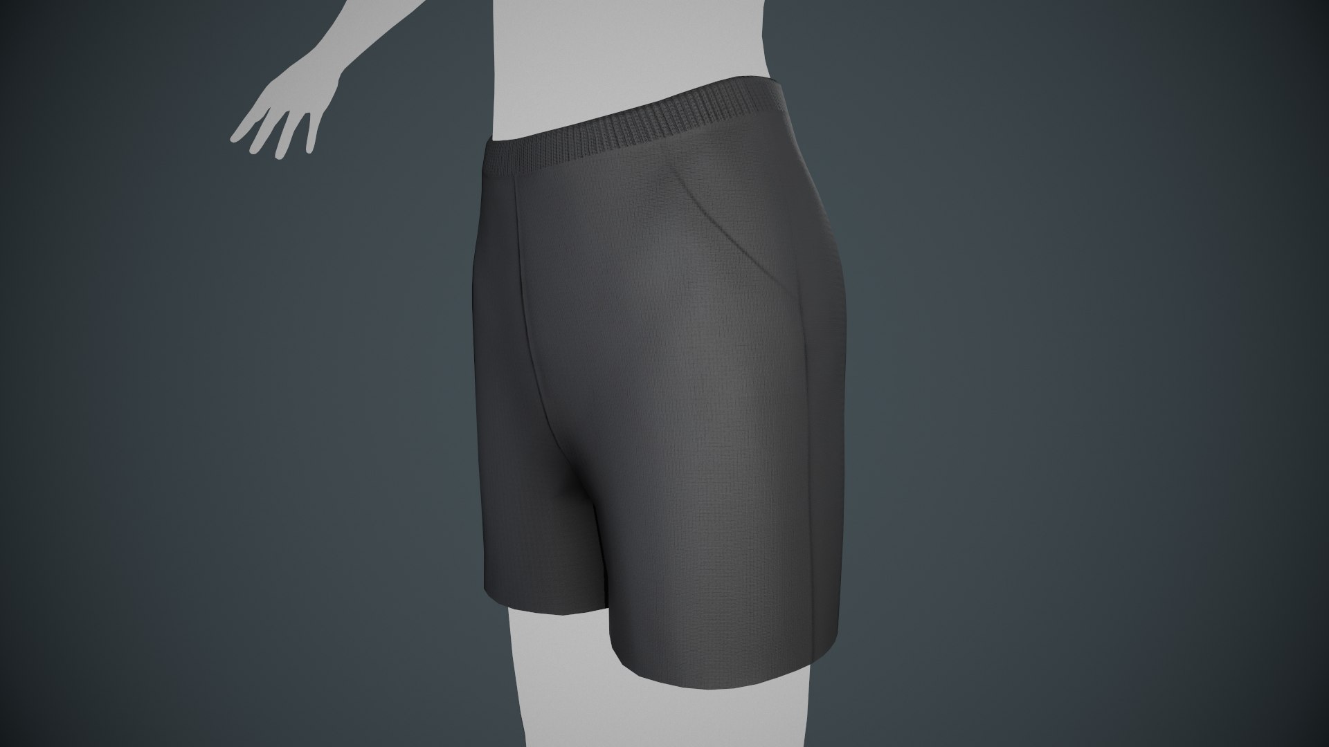 3D Black Shorts Style 2 - TurboSquid 1986879