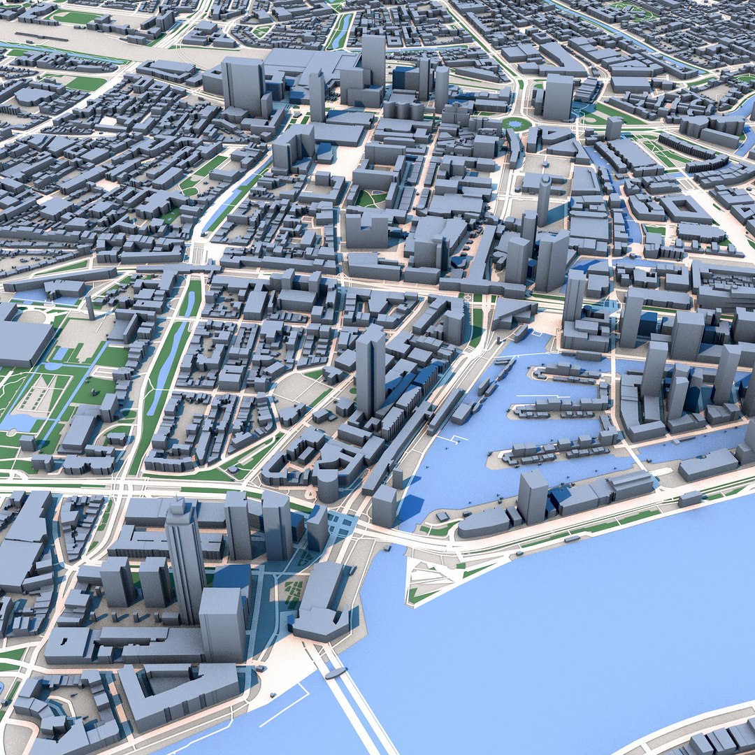 3D Rotterdam City Netherlands Model - TurboSquid 2311215