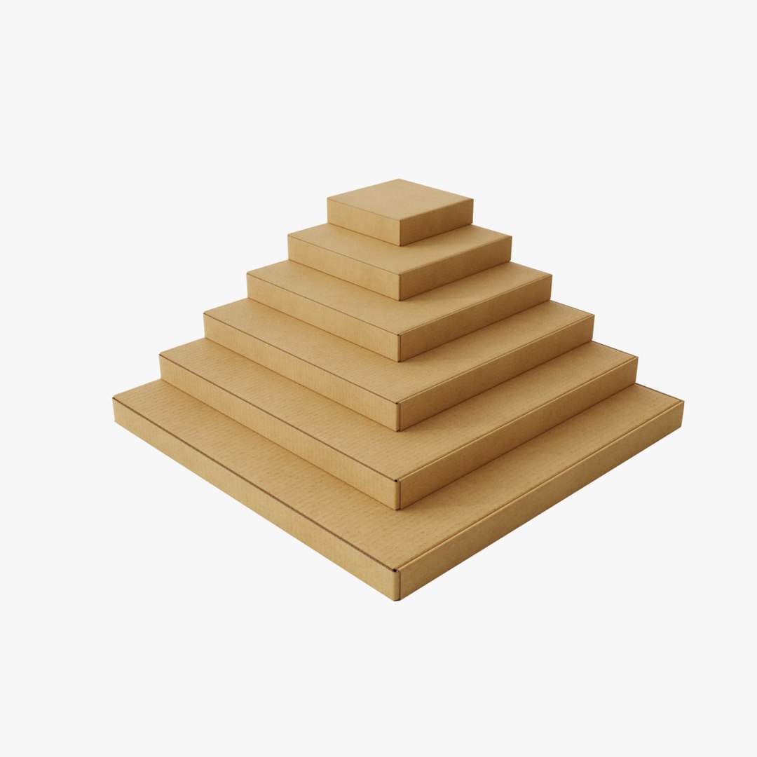 3D Pizza Boxes Mockup - Kraft Paper - TurboSquid 2290023