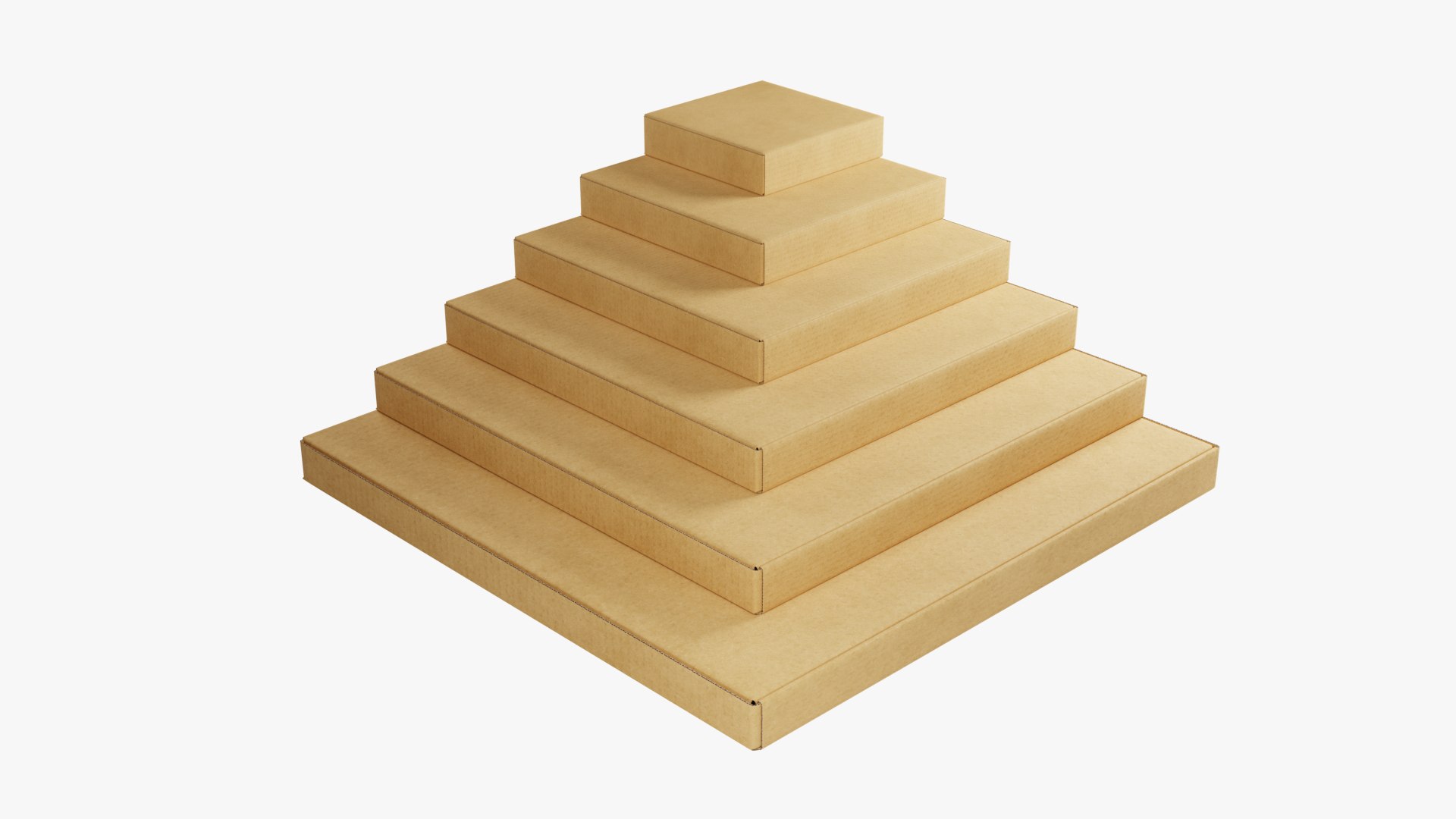 3D Pizza Boxes Mockup - Kraft Paper - TurboSquid 2290023