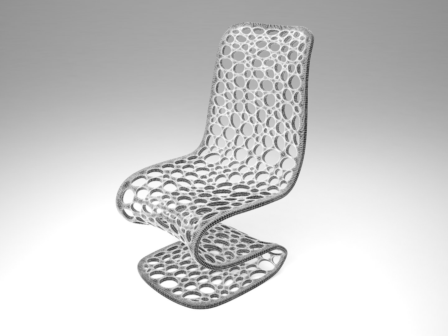 3D High-tech Chair Cellular Model - TurboSquid 1403217