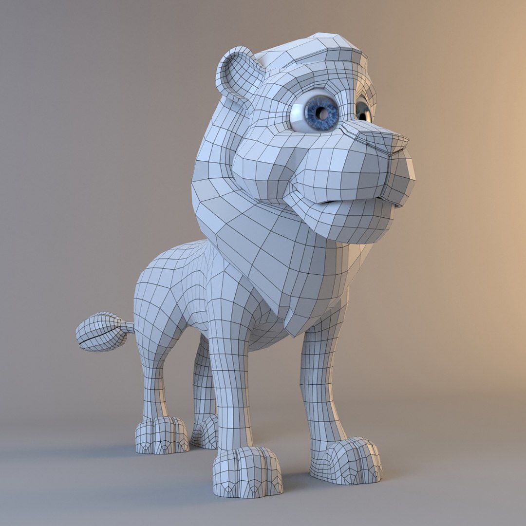 Lion Modelled Animal 3d Model