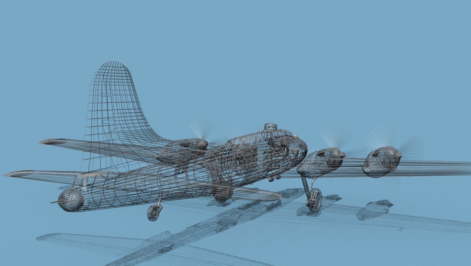 3D Boeing B-38A Flying Fortress HP V02 Experimental Model - TurboSquid ...