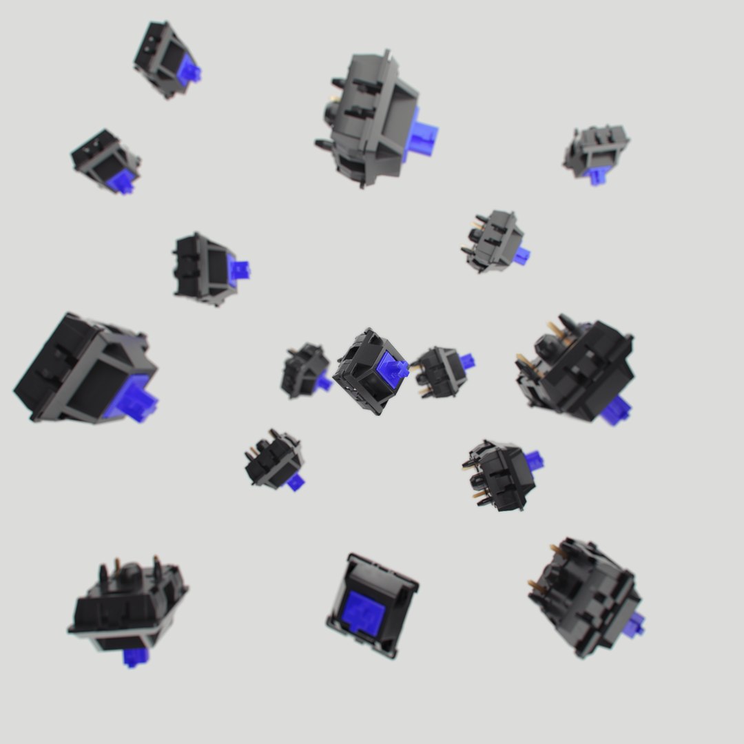 3D Model Cherry MX Switches Keyboard Keys - TurboSquid 1945741