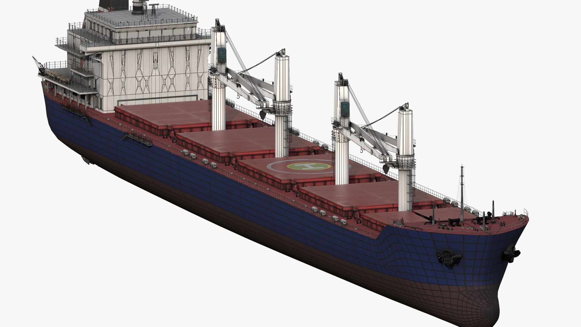 Bulk Carrier 3D Model - TurboSquid 2200314