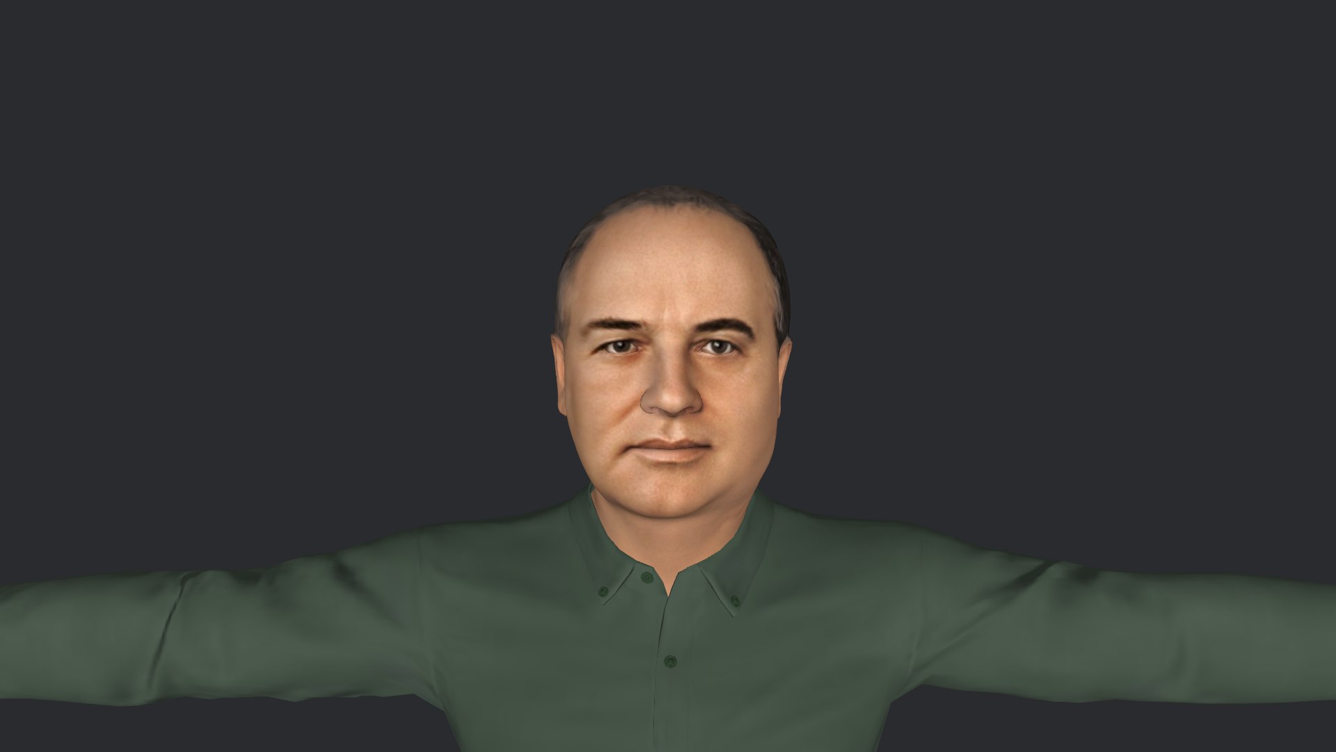 3D Mikhail Gorbachev Hyper Realistic Full Body Fully Rigged 3D Character - TurboSquid 2137284