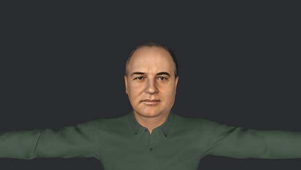 modelo 3d Mikhail Gorbachev Personaje 3D hiperrealista de cuerpo ...