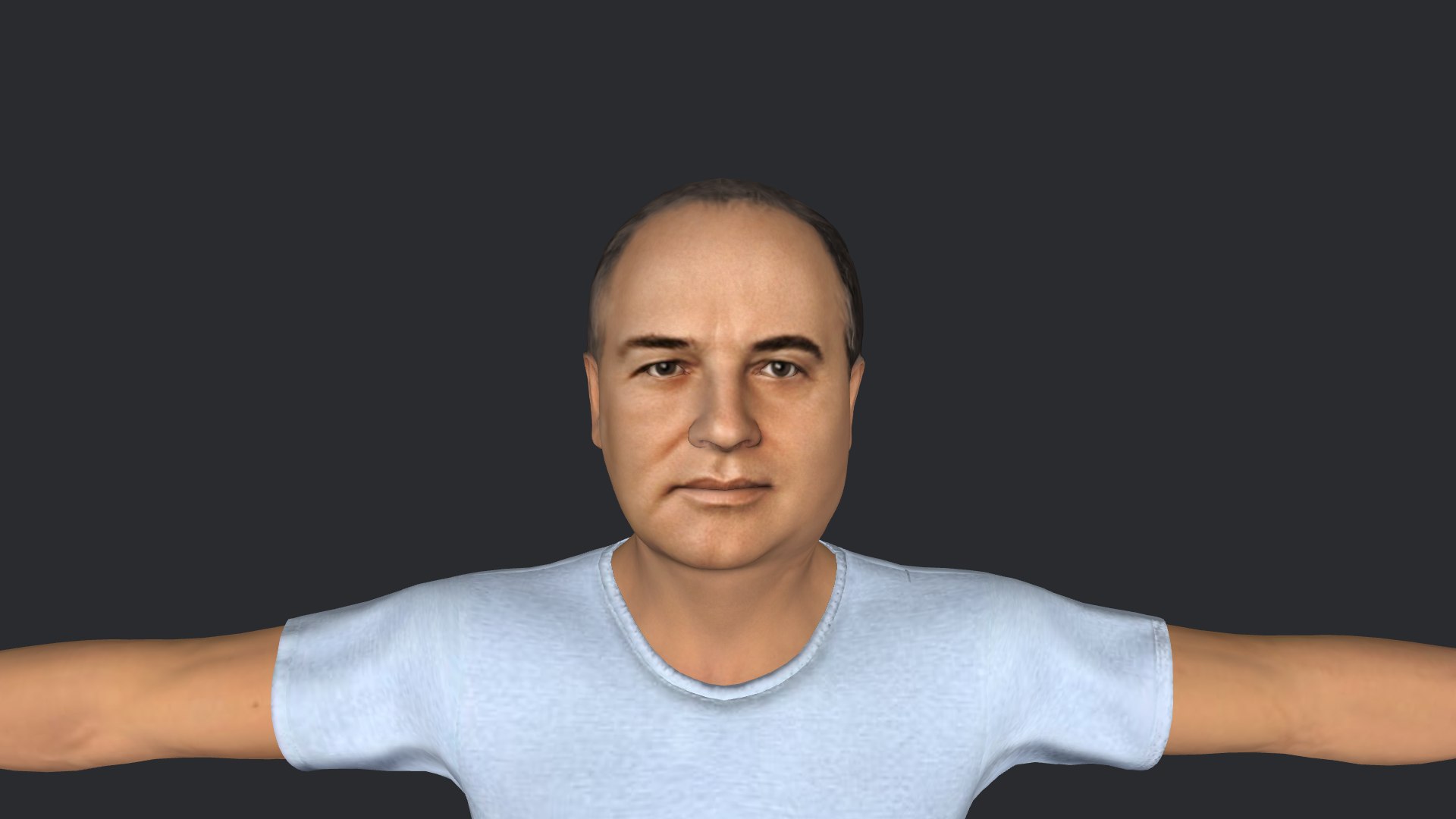 3D Mikhail Gorbachev Hyper Realistic Full Body Fully Rigged 3D Character - TurboSquid 2137284