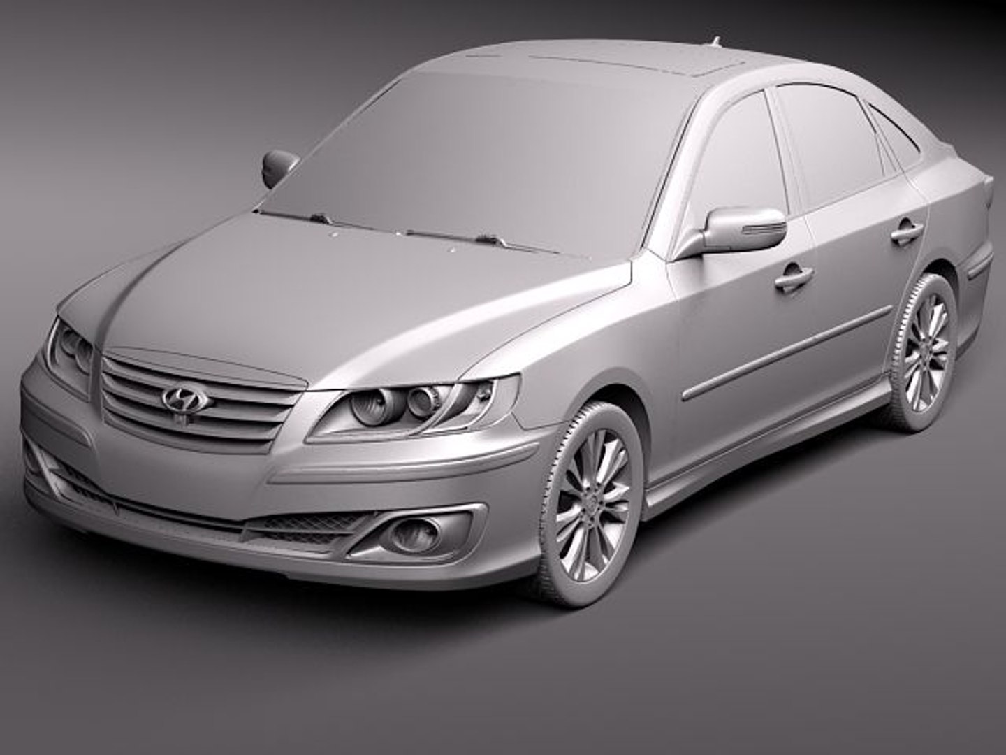 Hyundai Azera Sedan Car 3d Model