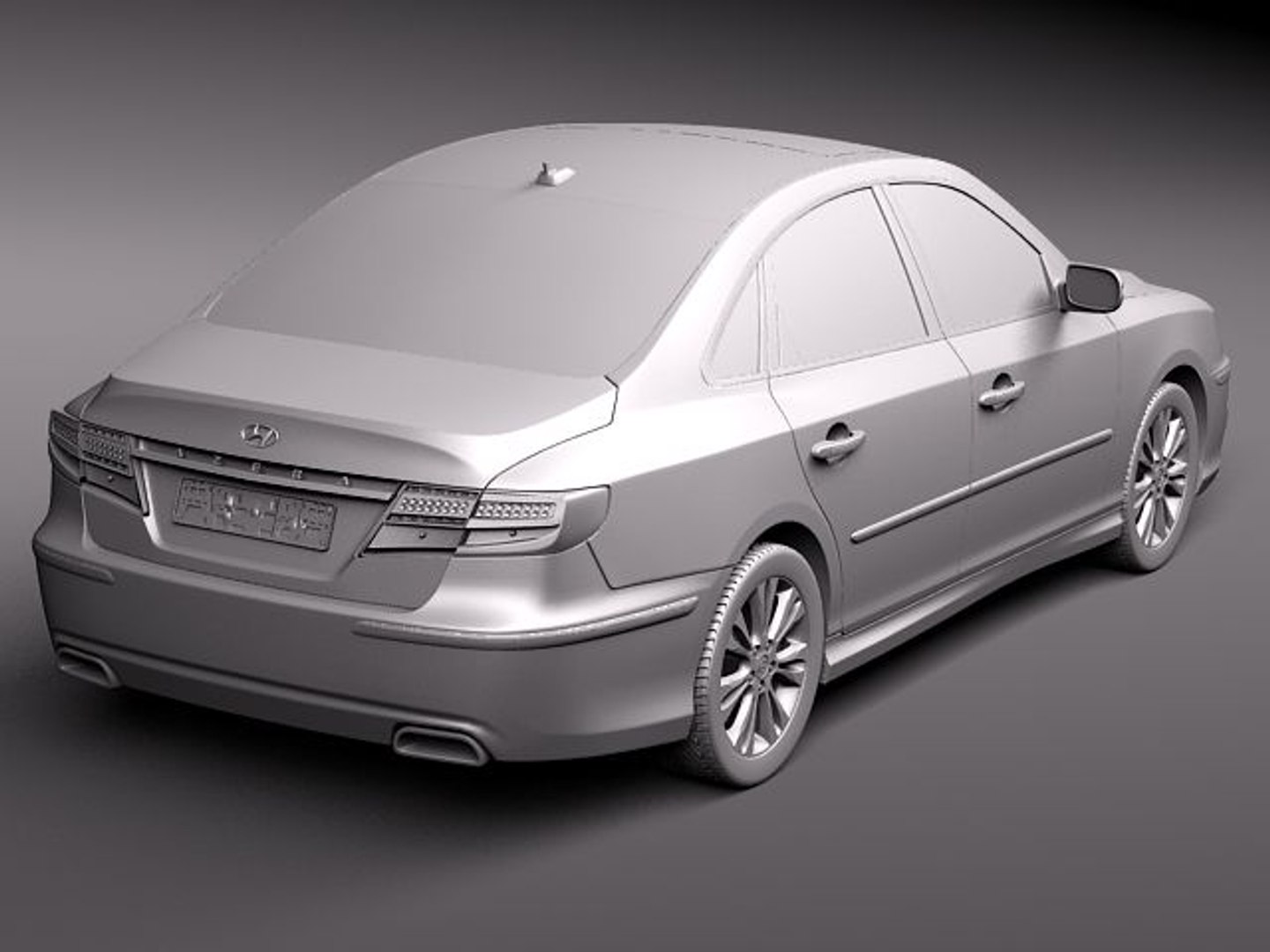 Hyundai Azera Sedan Car 3d Model