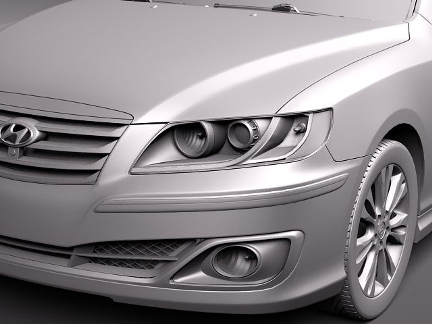 Hyundai Azera Sedan Car 3d Model