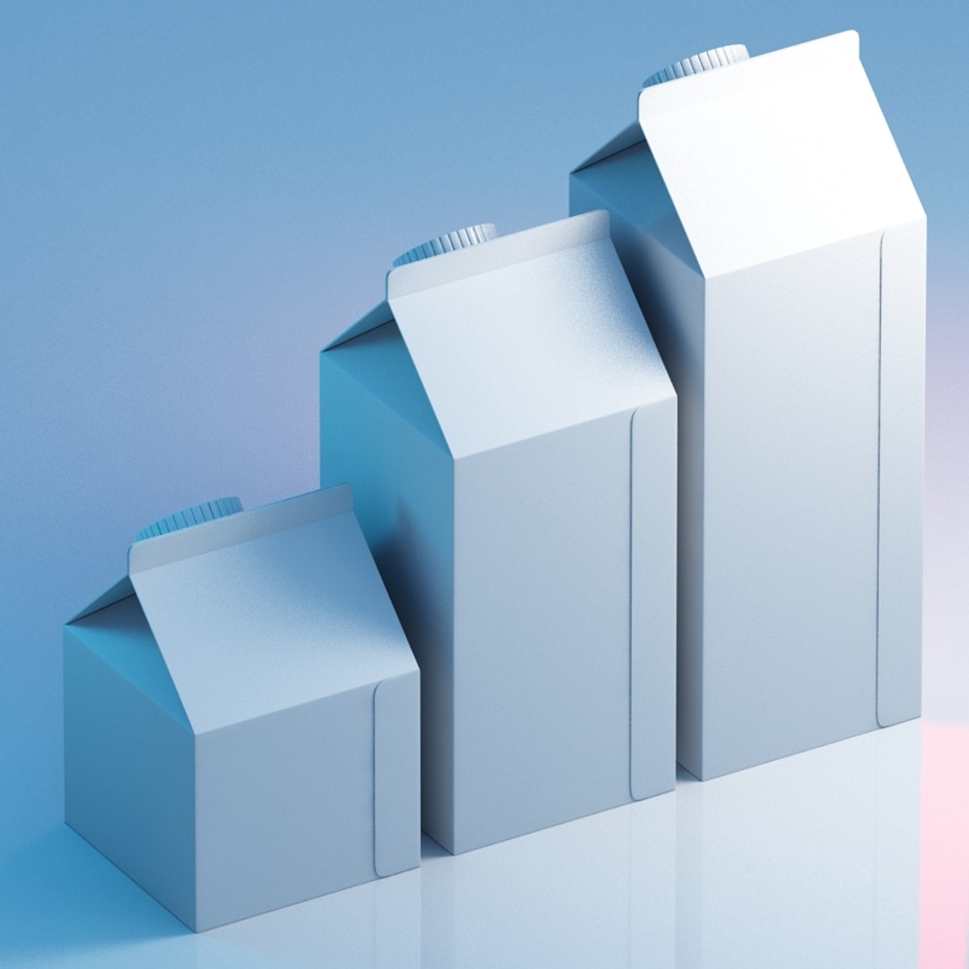 3d 3ds Milk Cartons