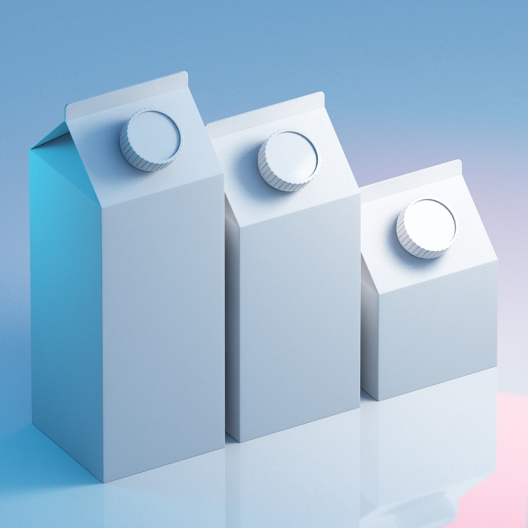 3d 3ds Milk Cartons