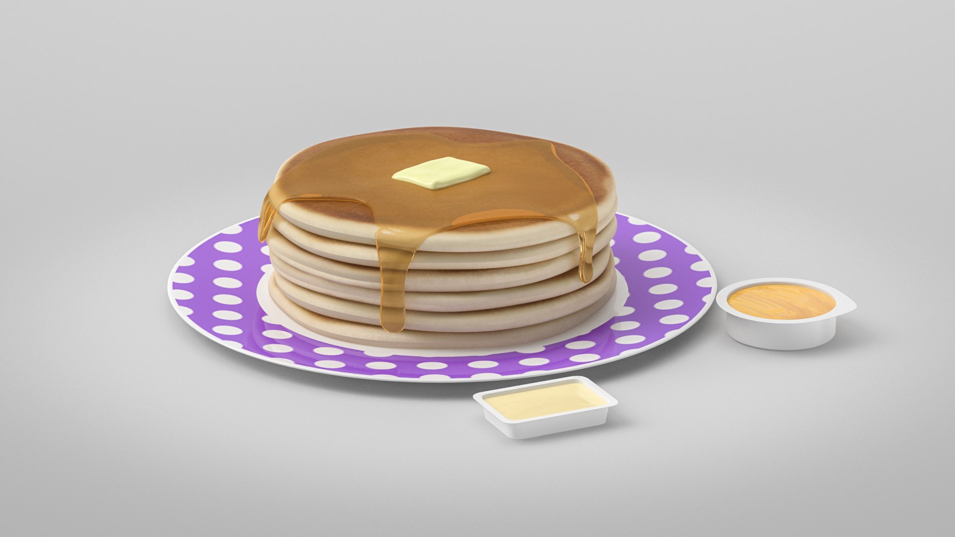 Pancakes Set Model - TurboSquid 1664688