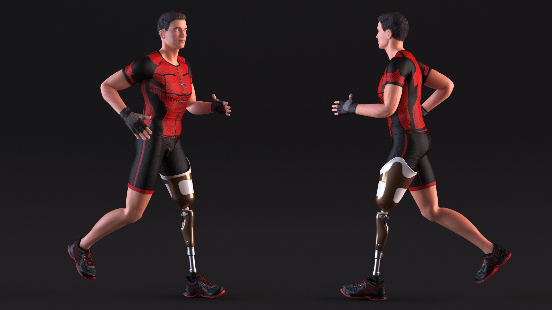 Man with Prosthetic Leg Rigged for Cinema 4D 3D model - TurboSquid 2177848