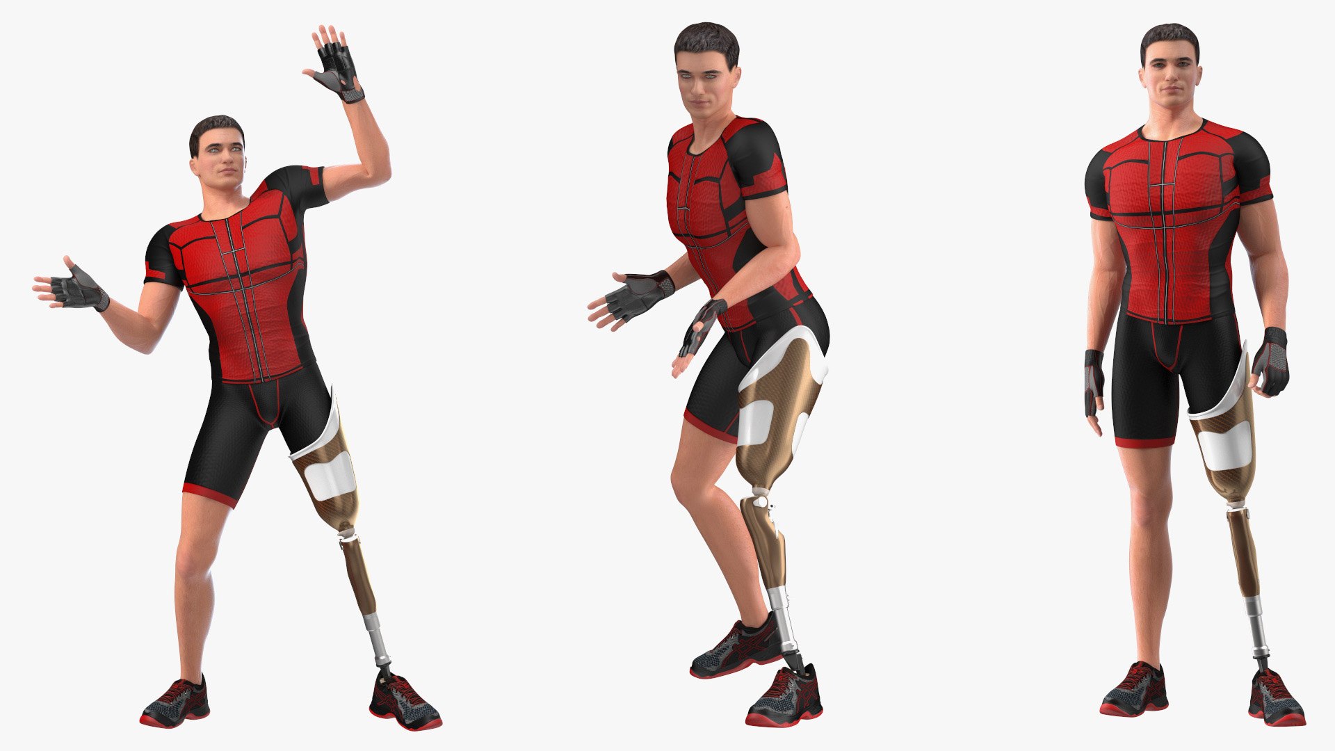 Man with Prosthetic Leg Rigged for Cinema 4D 3D model - TurboSquid 2177848