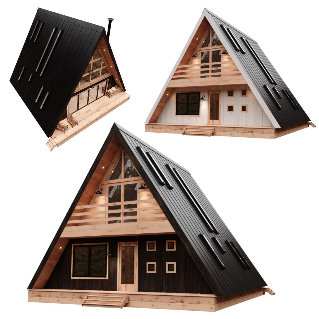 House A-Frame 3D Model - TurboSquid 2125093