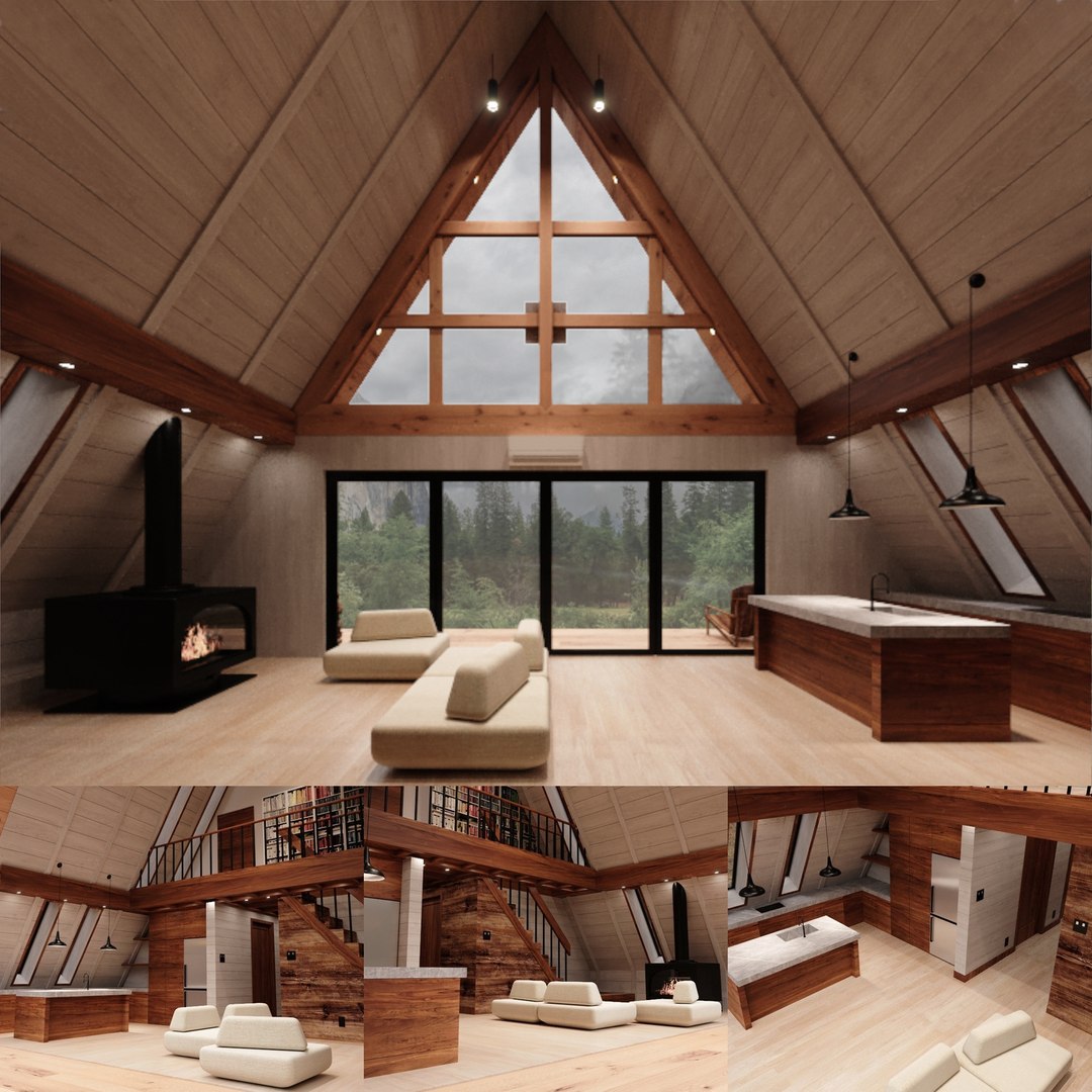 House A-Frame 3D Model - TurboSquid 2125093