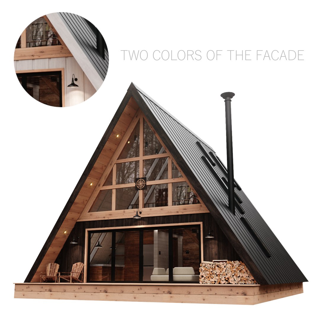 House A-Frame 3D Model - TurboSquid 2125093