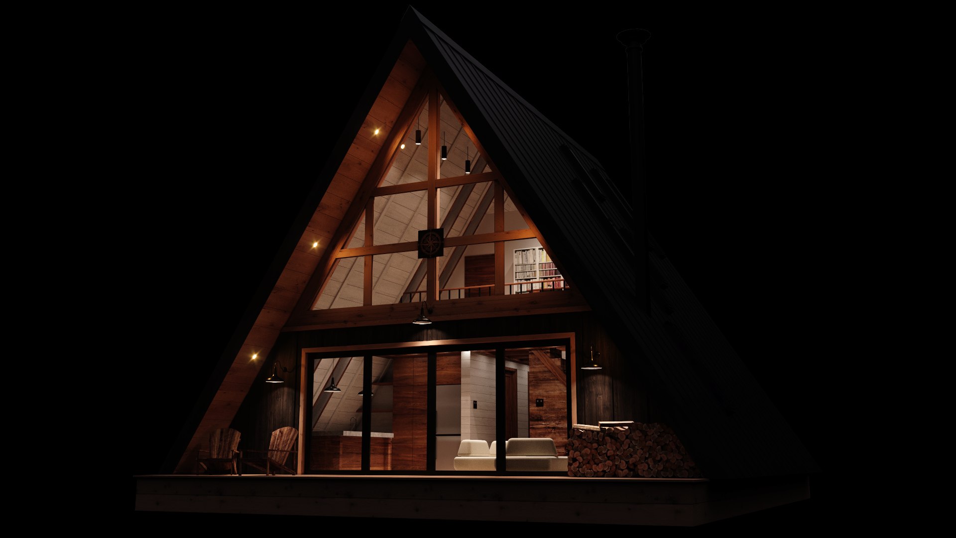 House A-Frame 3D Model - TurboSquid 2125093