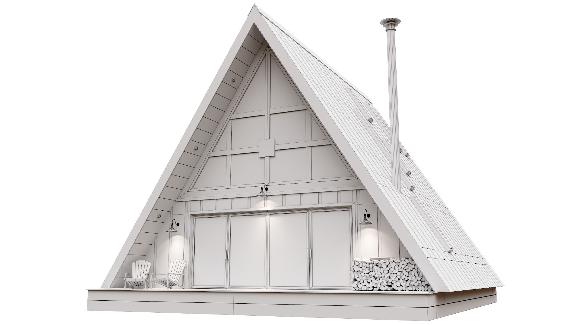 House A-Frame 3D Model - TurboSquid 2125093