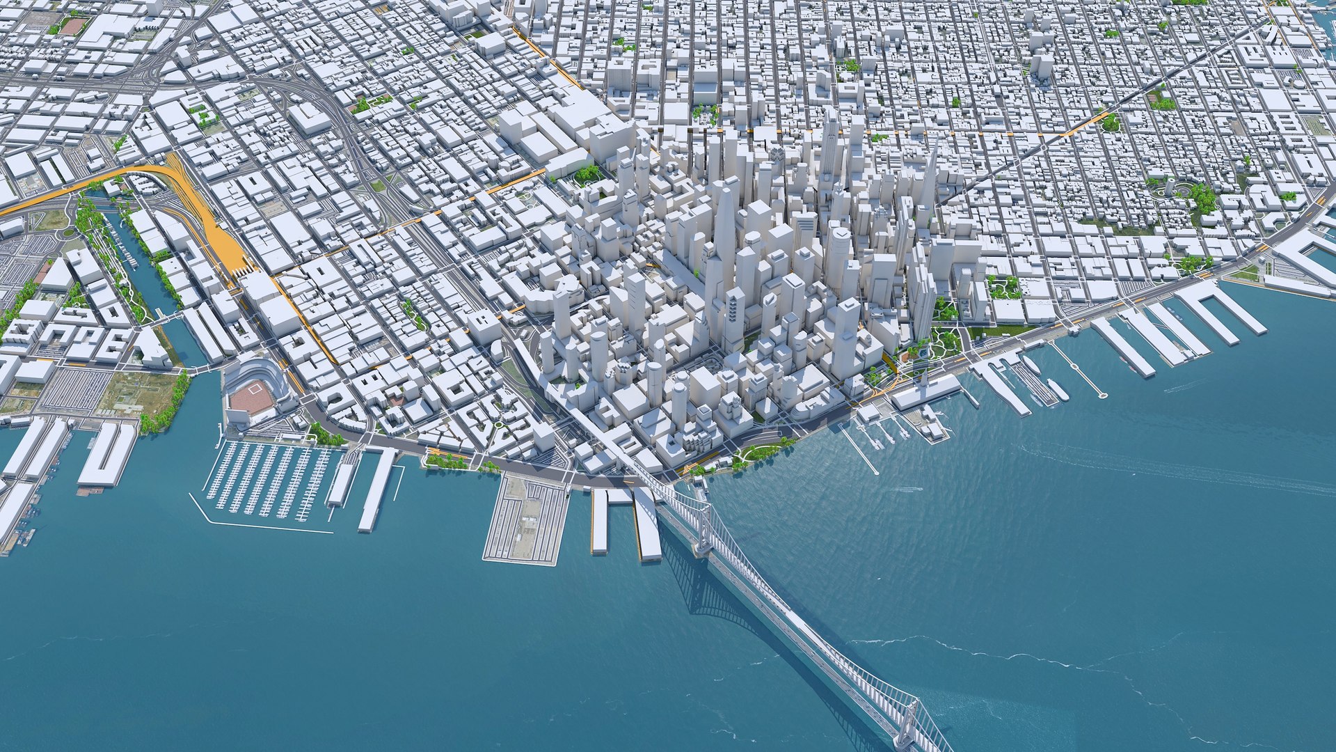 3D San Francisco Downtown California USA - TurboSquid 1989758