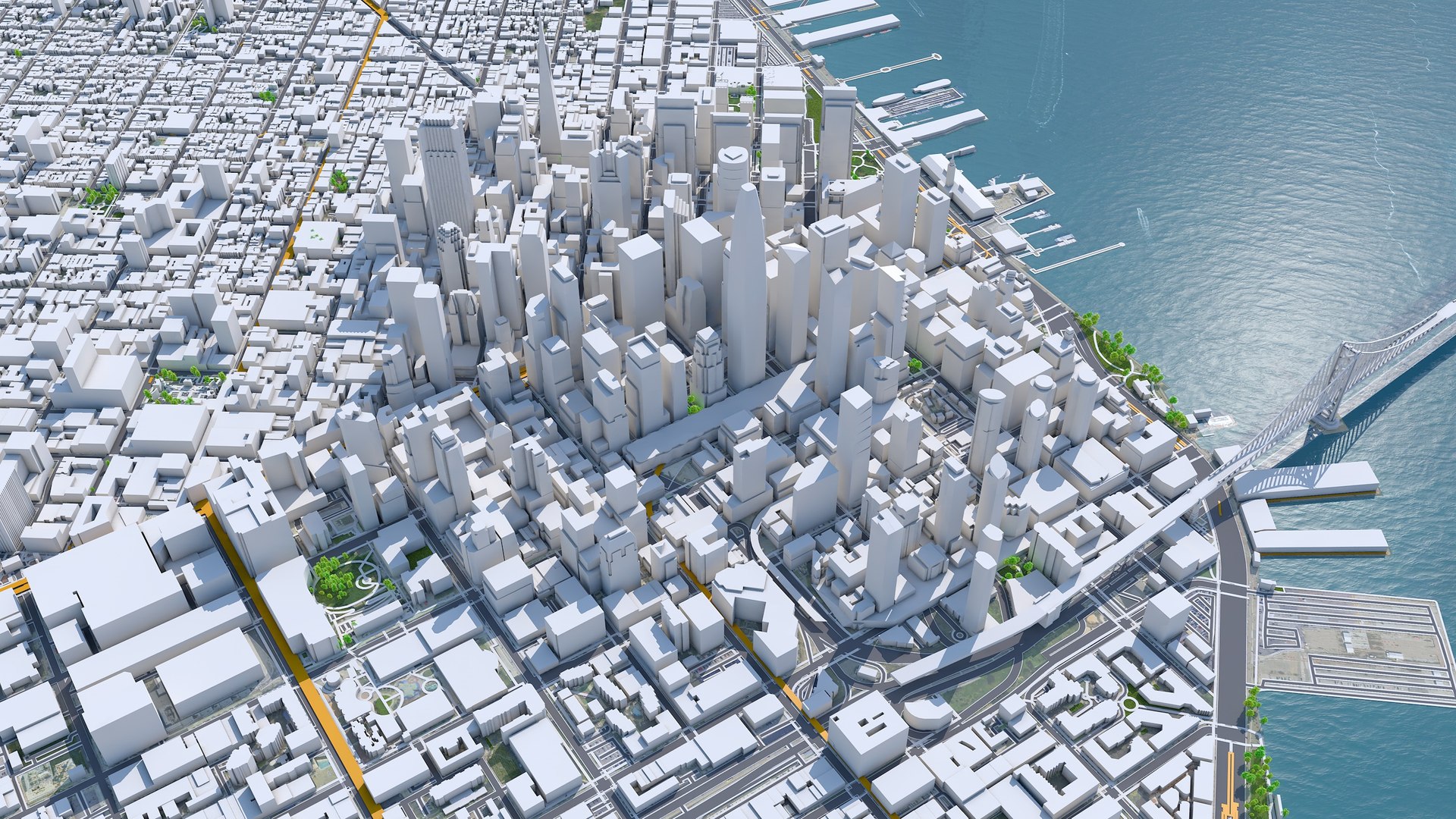 3D San Francisco Downtown California USA - TurboSquid 1989758