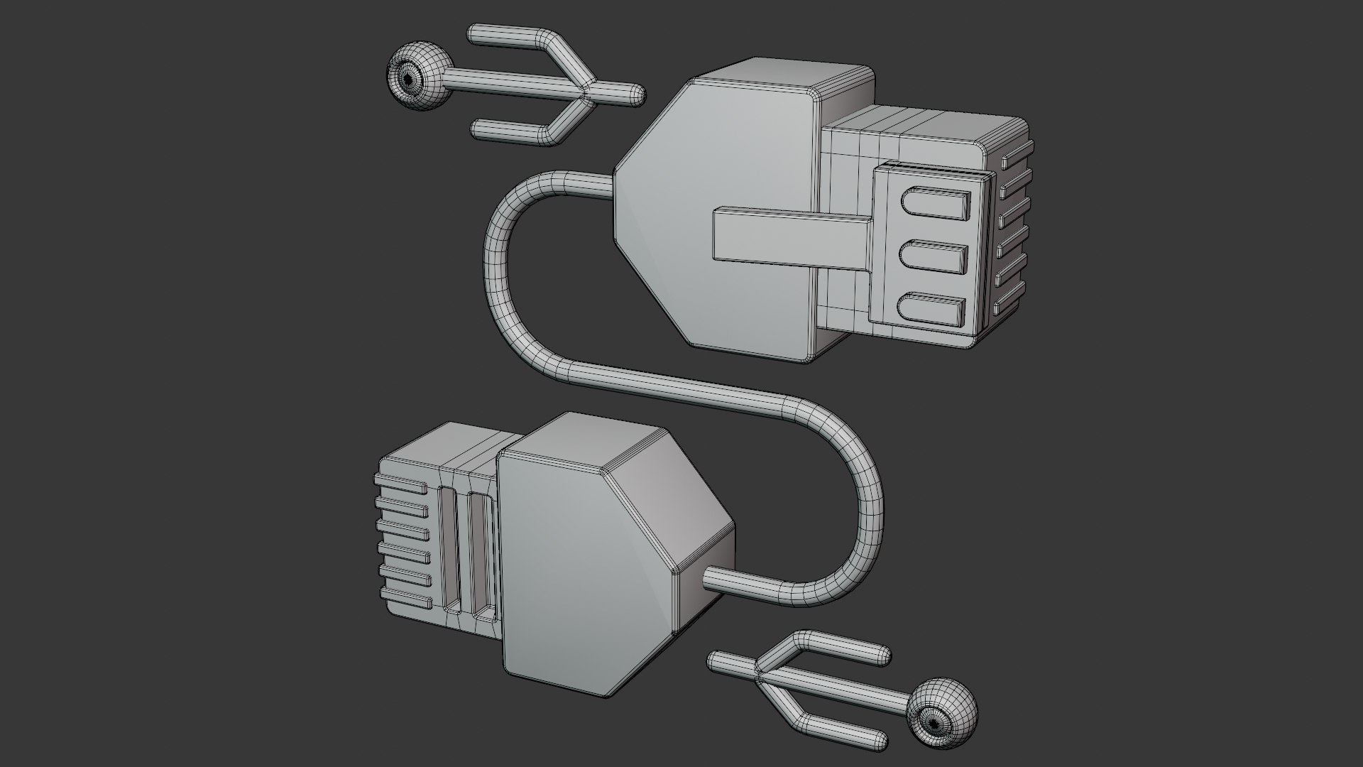 Network Cable 3d Icon Represented With Two Connected Cable Heads 3D ...