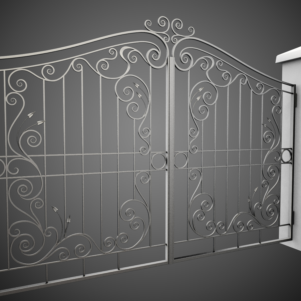 wrought iron gate 3d max