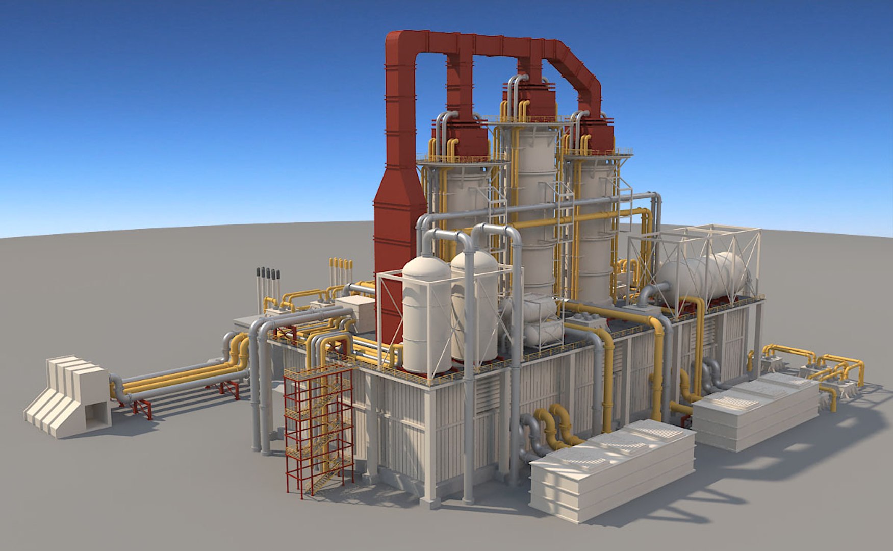 3D Refinery Plant - TurboSquid 1220307