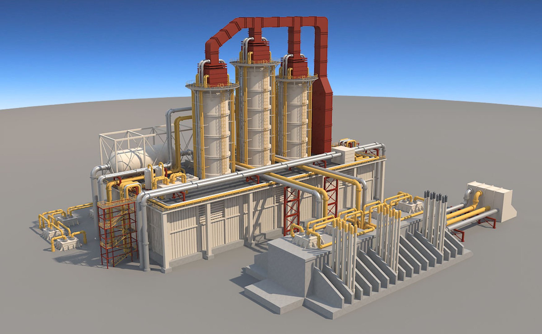 3D Refinery Plant - TurboSquid 1220307