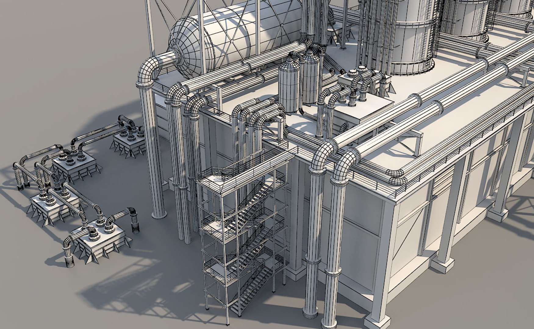 3D Refinery Plant - TurboSquid 1220307