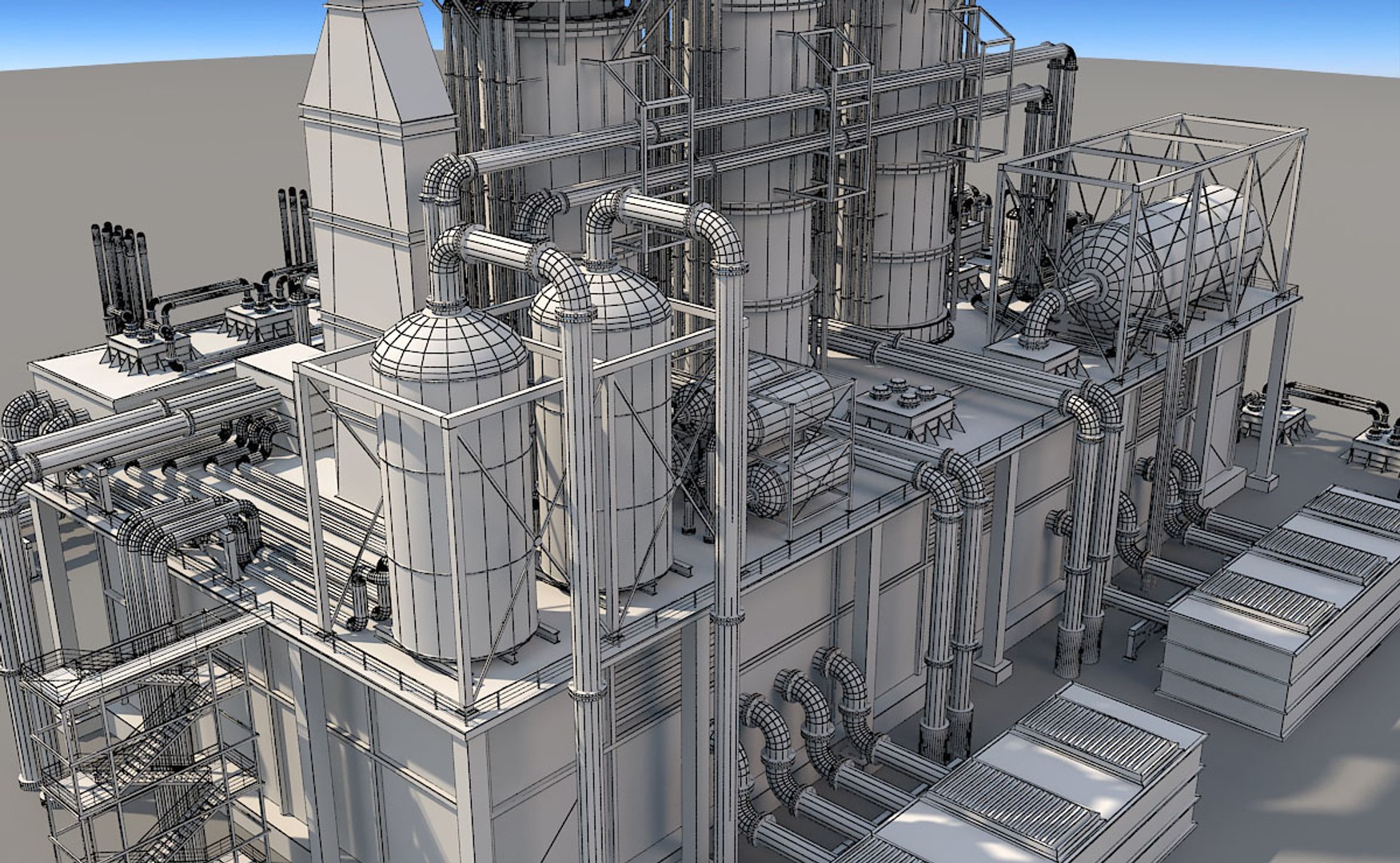 3D Refinery Plant - TurboSquid 1220307