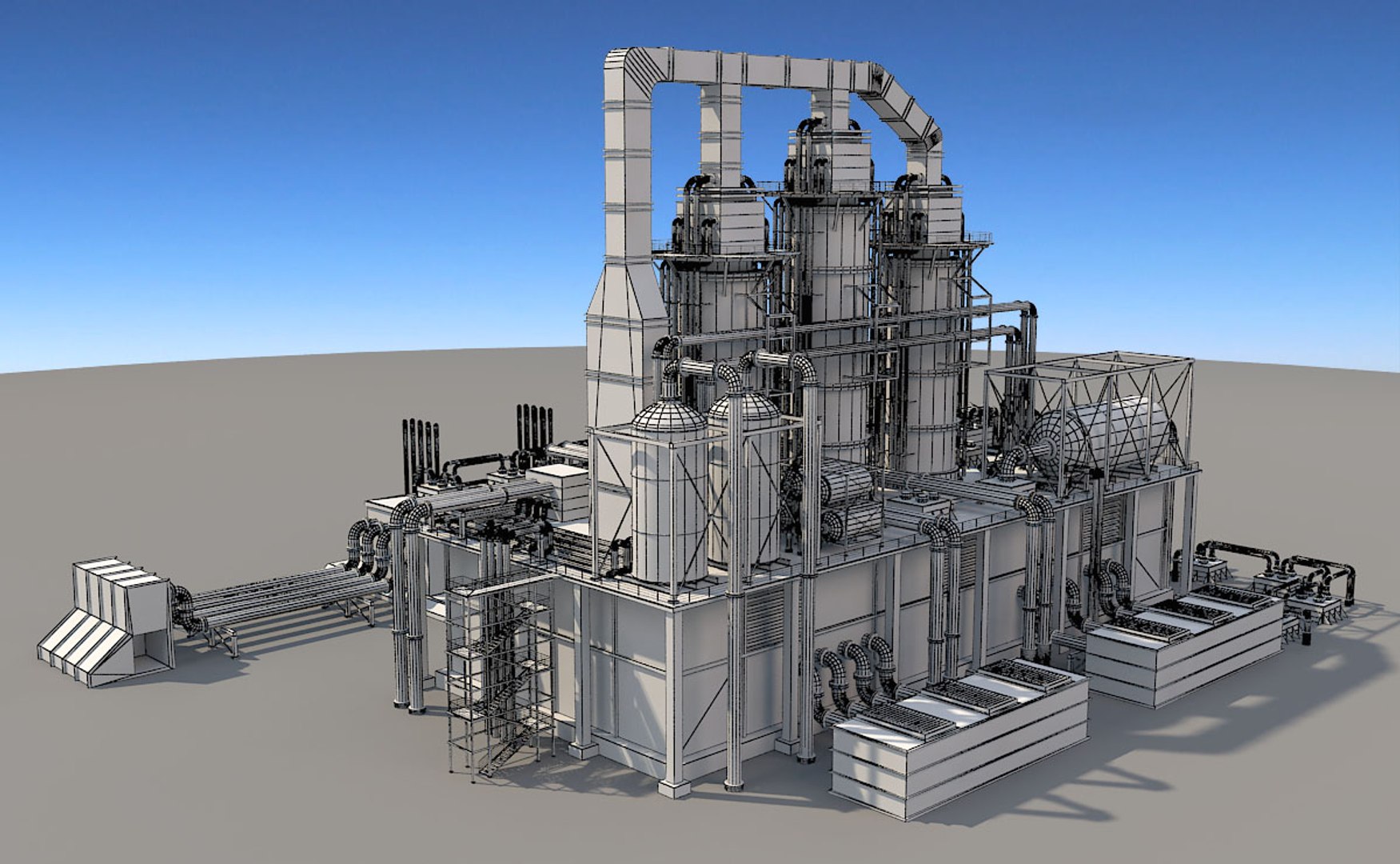 3D Refinery Plant - TurboSquid 1220307