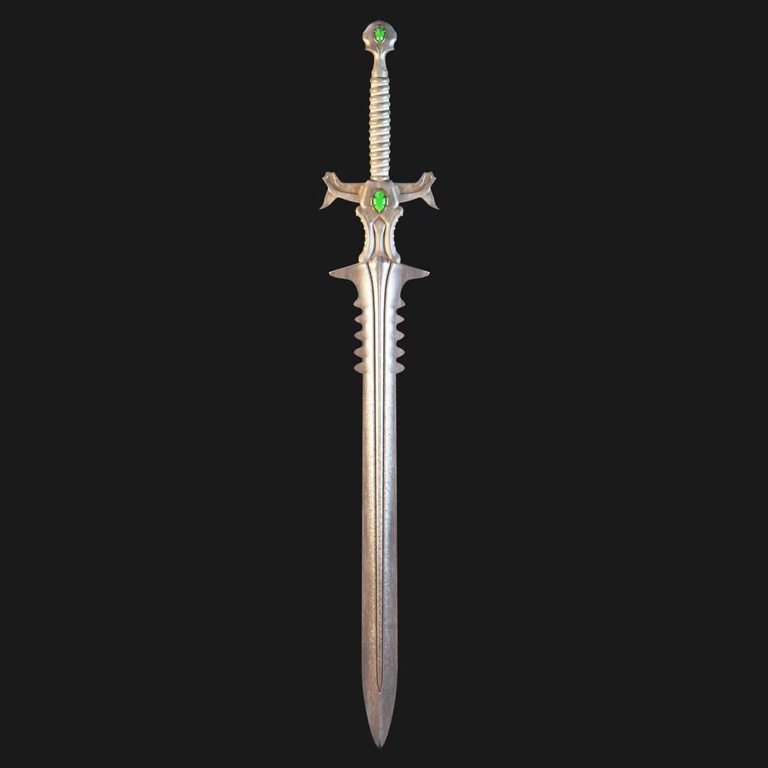 jeweled fantasy sword 3d model