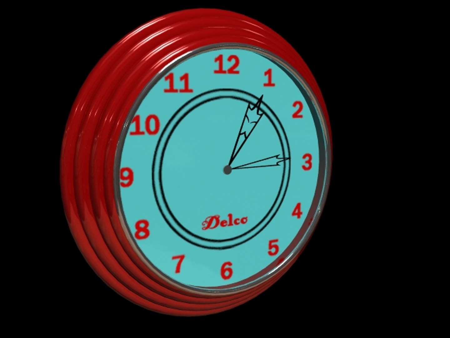 Clock Retro 3d Model