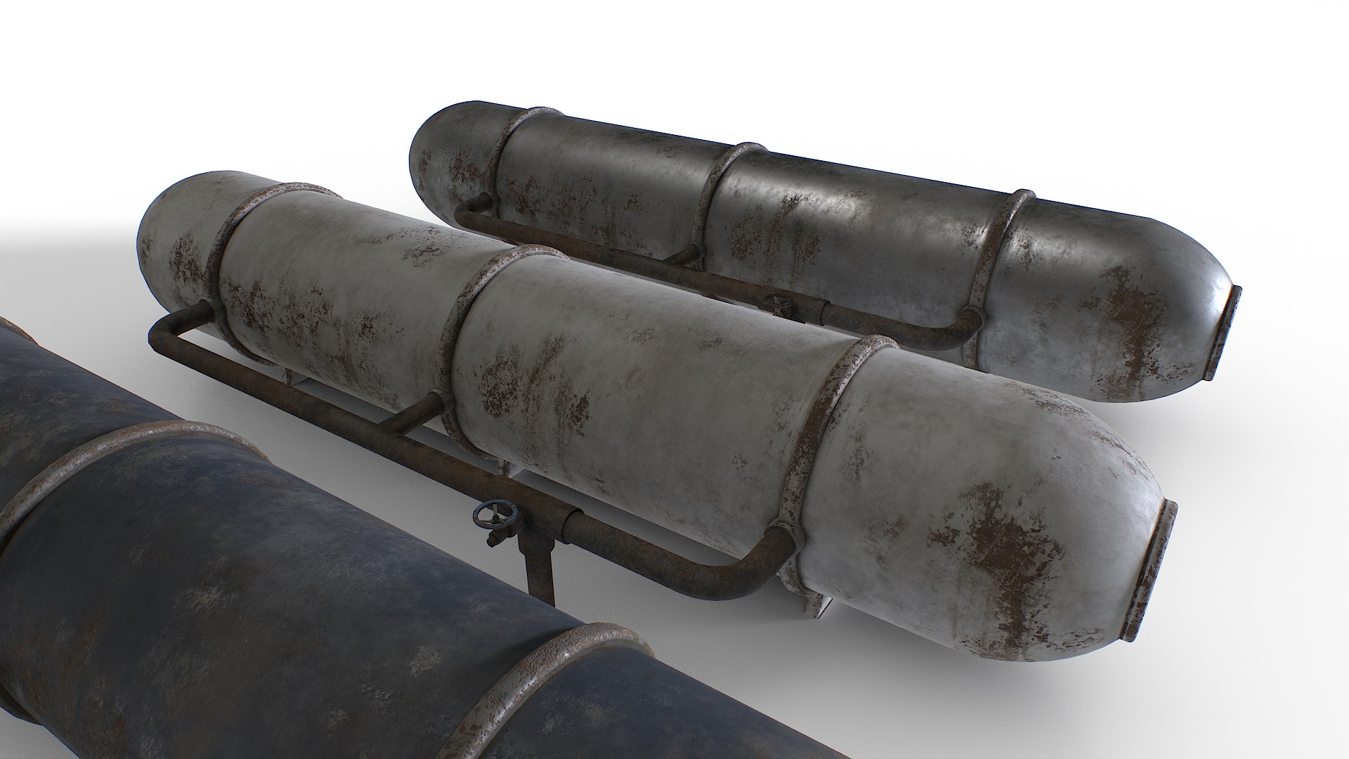 3D Old And Rusty Metal Tank - TurboSquid 2518182