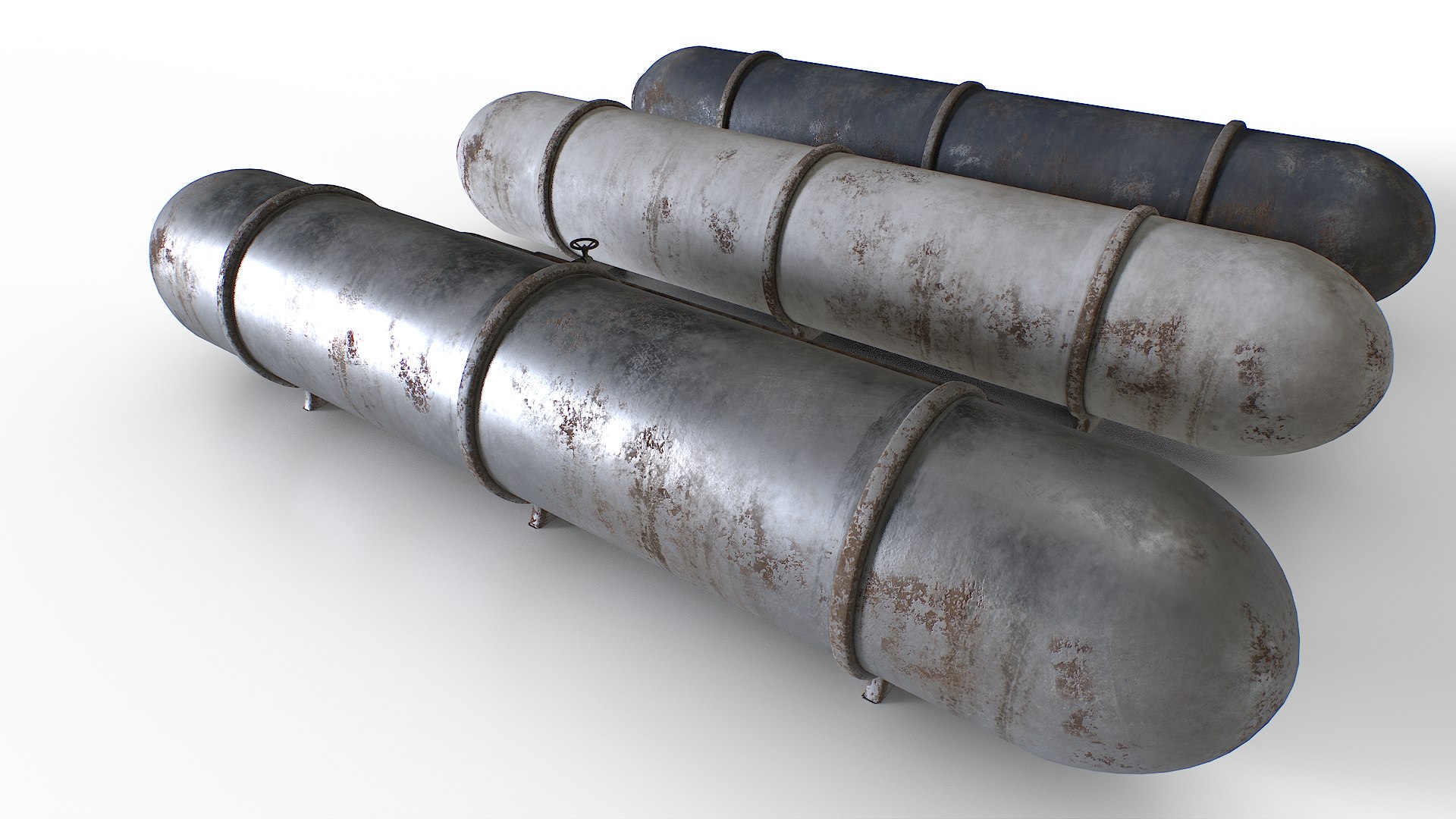 3D Old And Rusty Metal Tank - TurboSquid 2518182