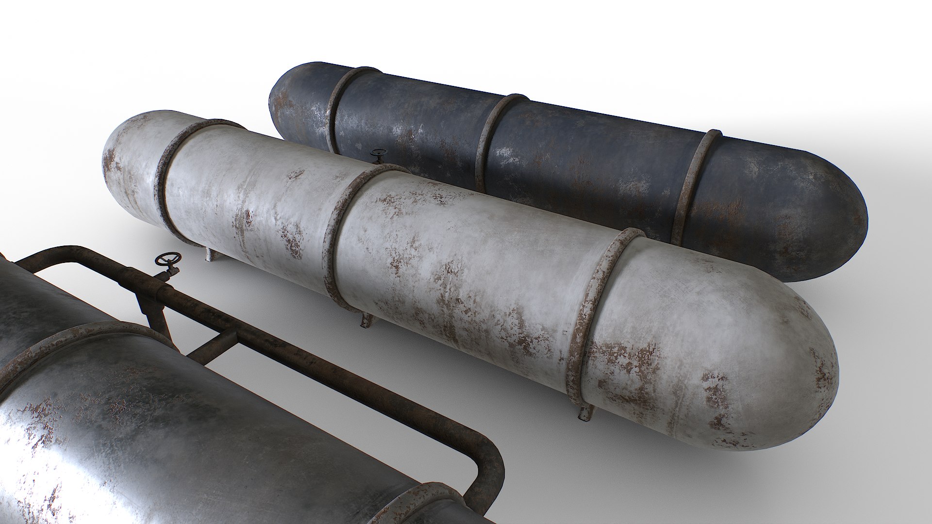 3D Old And Rusty Metal Tank - TurboSquid 2518182