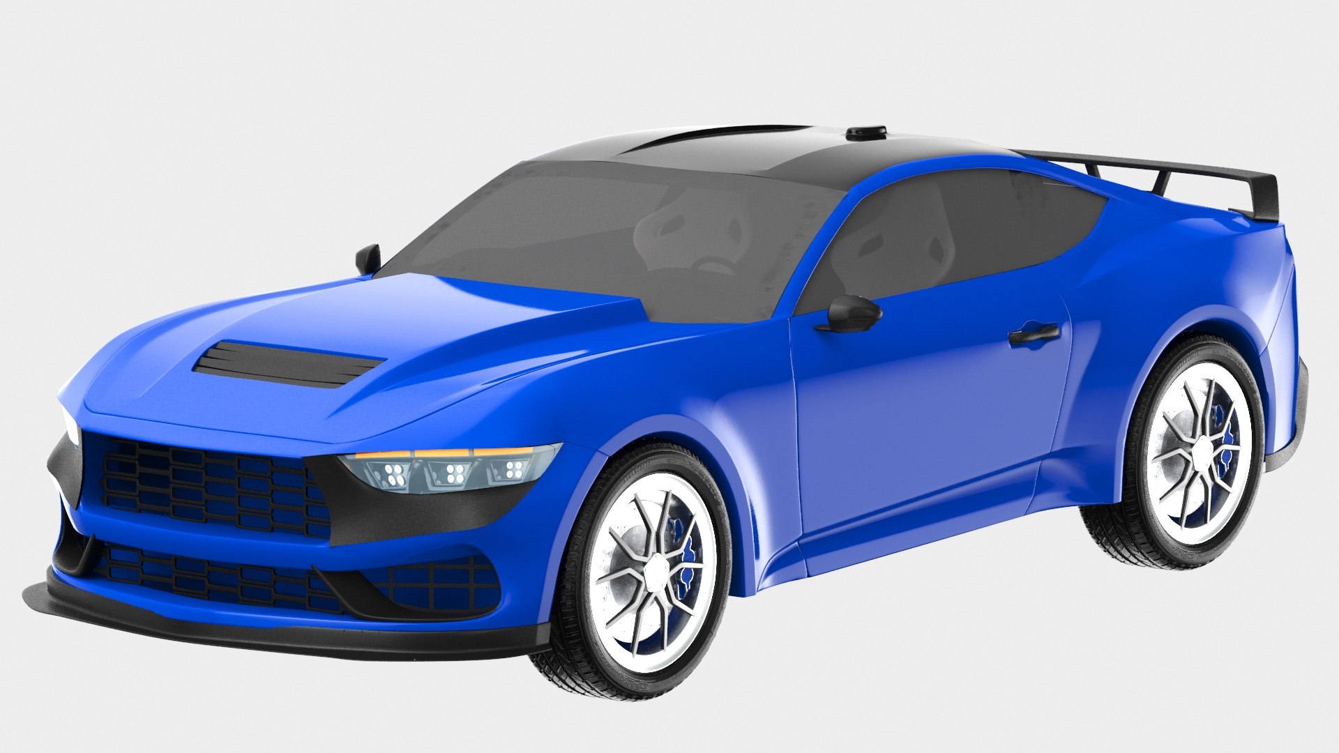 Generic Sport Car Blue 3D Model - TurboSquid 2299902