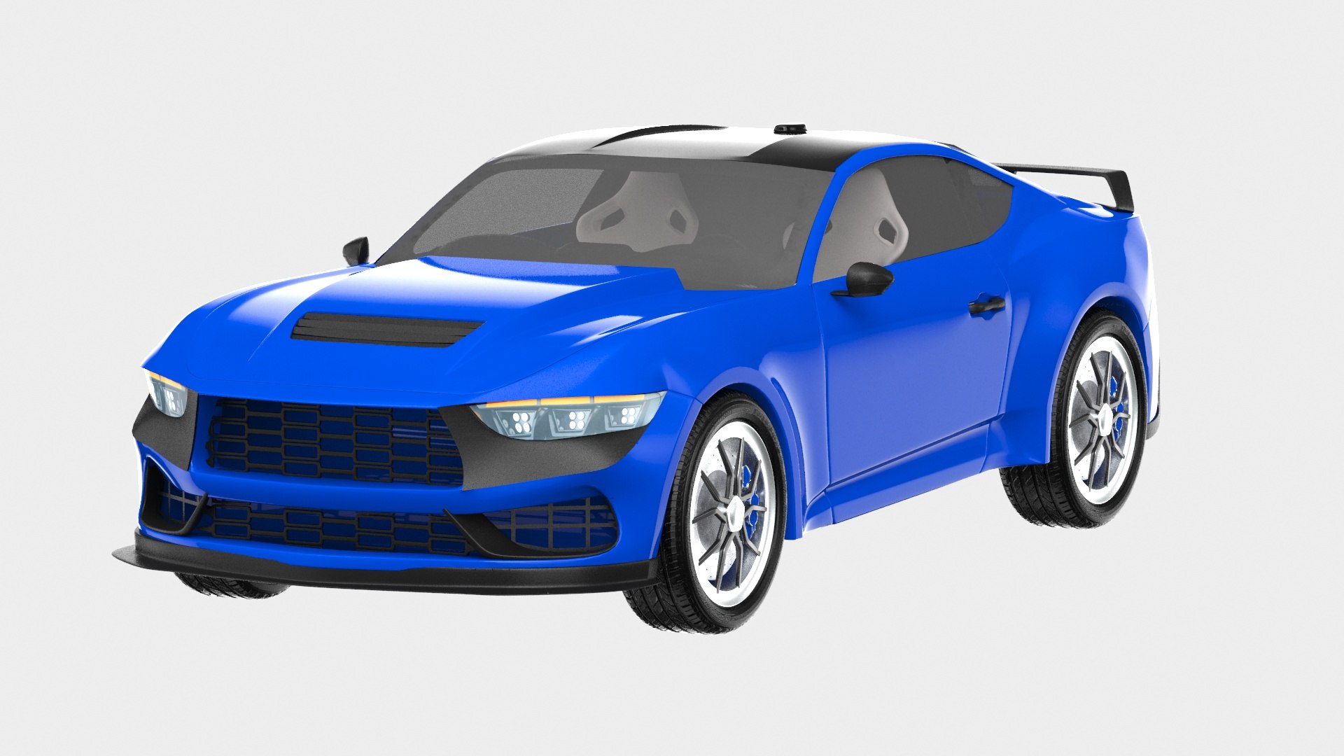 Generic Sport Car Blue 3D Model - TurboSquid 2299902