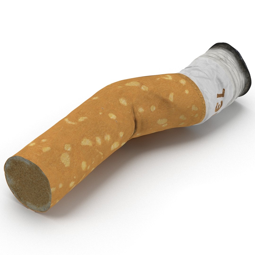 snuffed cigarette camel 2 3d model