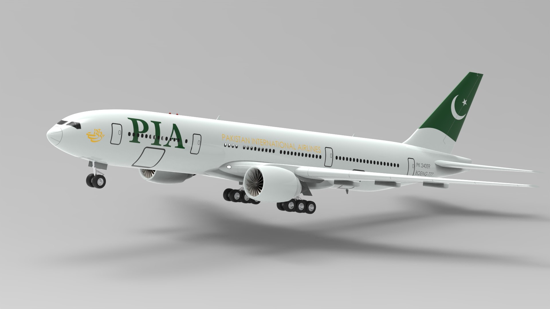 Boeing 777 - PIA 3D Model - TurboSquid 2143066