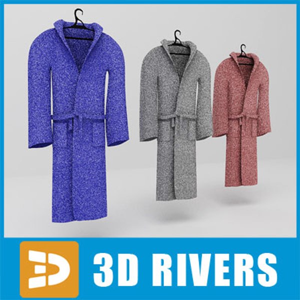 3d bathrobe set clothes model