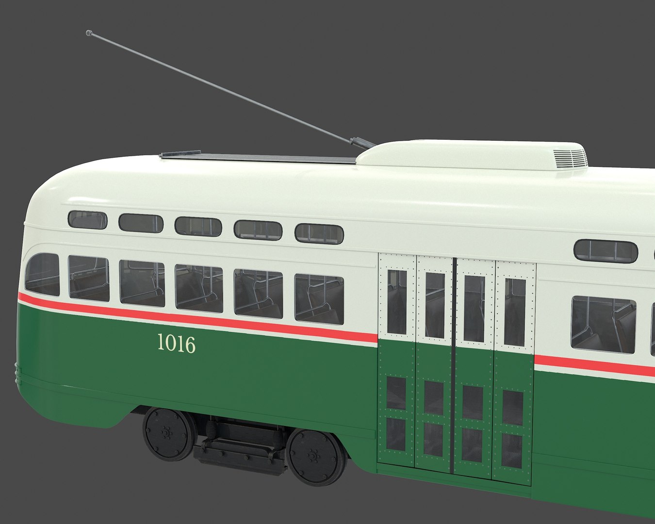 PCC Trolley Car Municipal Retro Railway 3D Model - TurboSquid 1966396