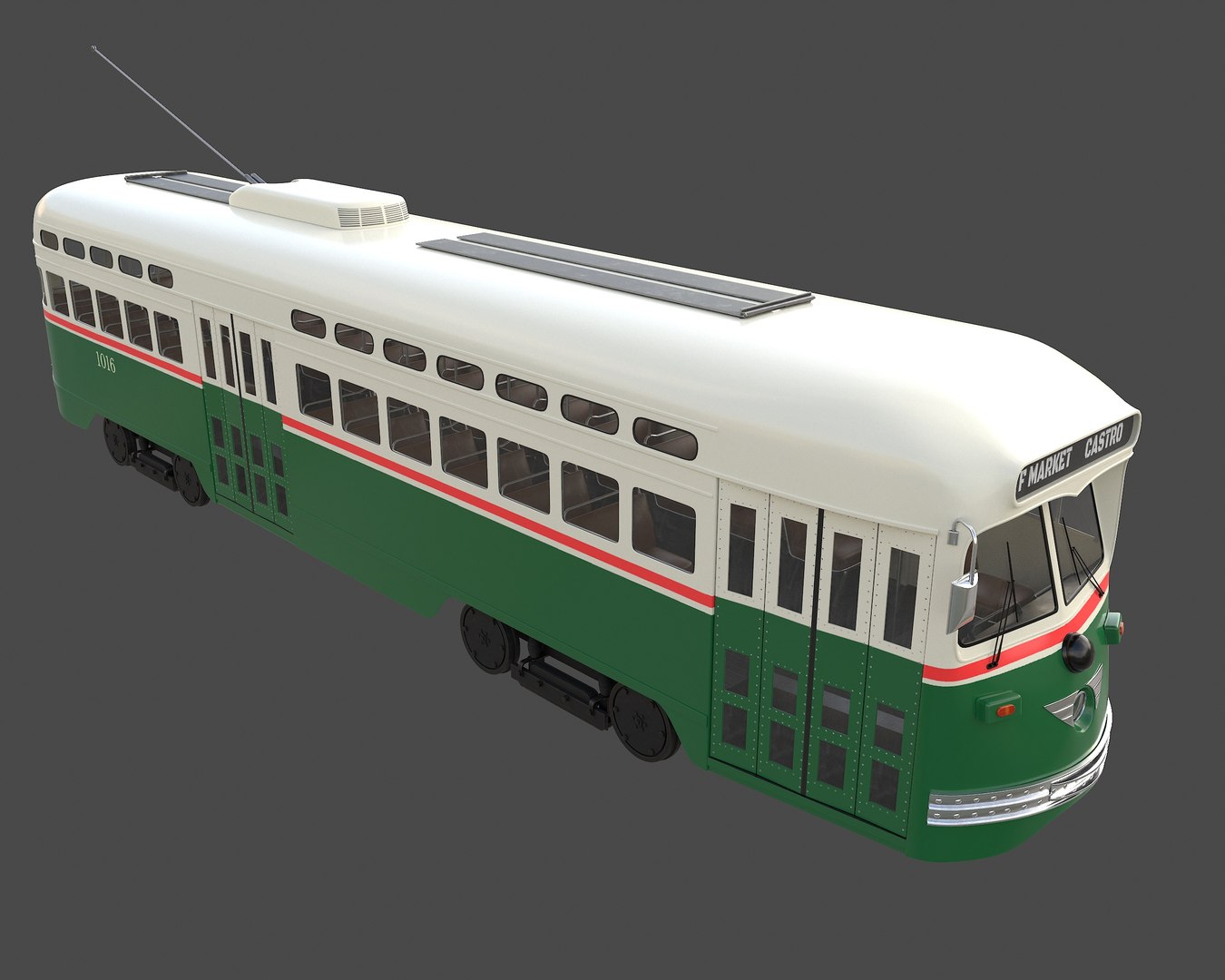 PCC Trolley Car Municipal Retro Railway 3D Model - TurboSquid 1966396