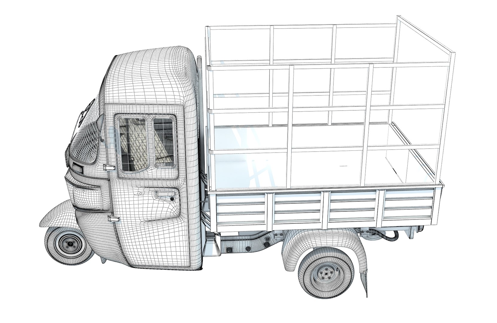 3D Pickup Mini Truck Carrier - TurboSquid 1426336
