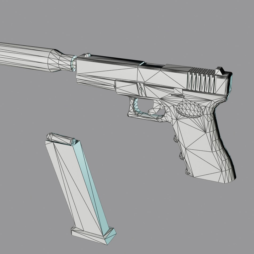 3d glock pistol model