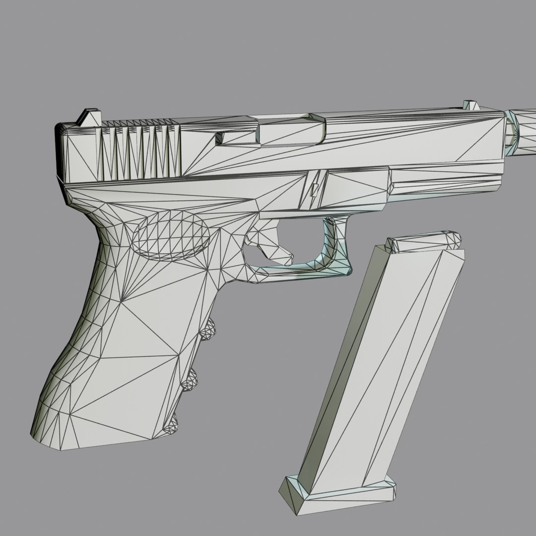 3d glock pistol model